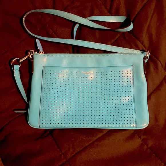 Coach | Bags | Coach Turquoise Blue Crossbody Bag | Poshmark